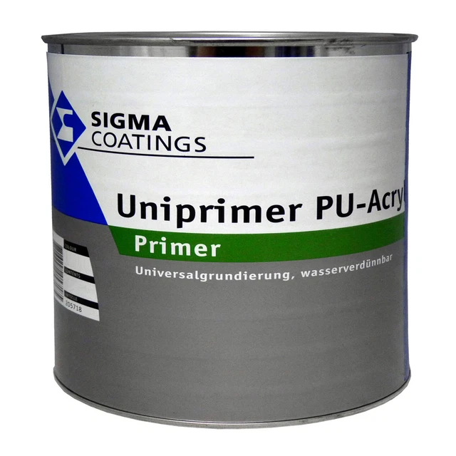 SIGMA UNI-PRIMER WEISS PU-Acryl Universalgrundierung Rostschutzgrund 1L ...