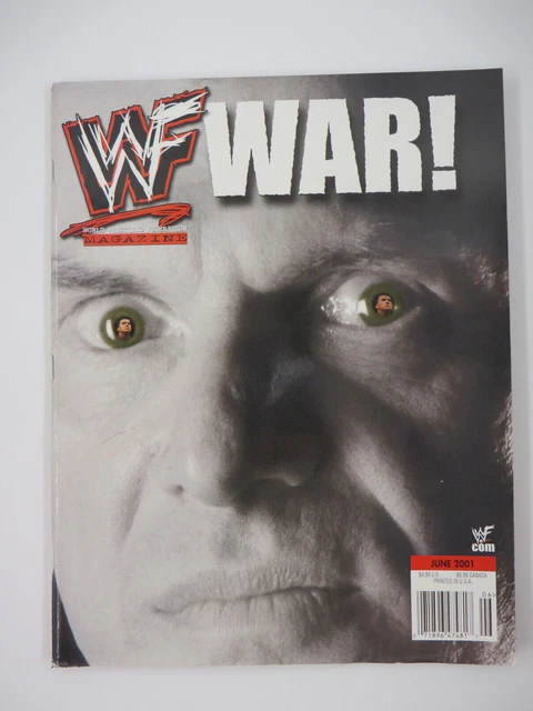 VINCE MCMAHON JUNE 2001 WWF Wrestling Magazine Catalog Kurt Angle WWE £ ...
