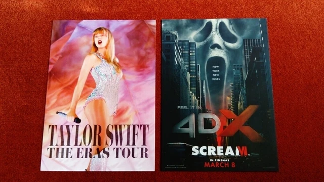 ORIGINAL CINEMA TAYLOR Swift Eras Tour & Scream 6 A3 Posters - NOT QUAD ...