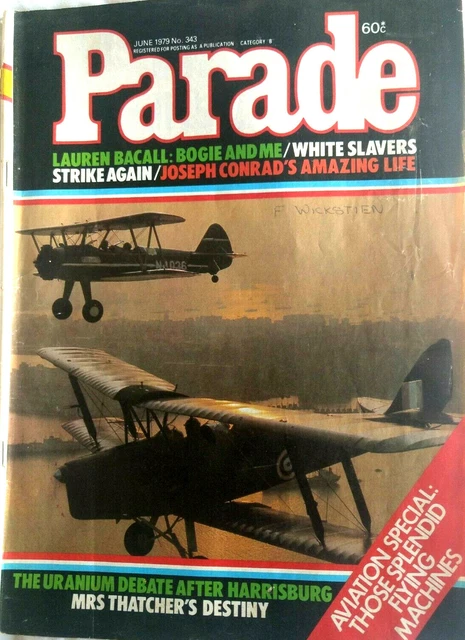 PARADE MAGAZINE 1979 Lauren Bacall~Humphrey Bogart~Margaret Thatcher ...