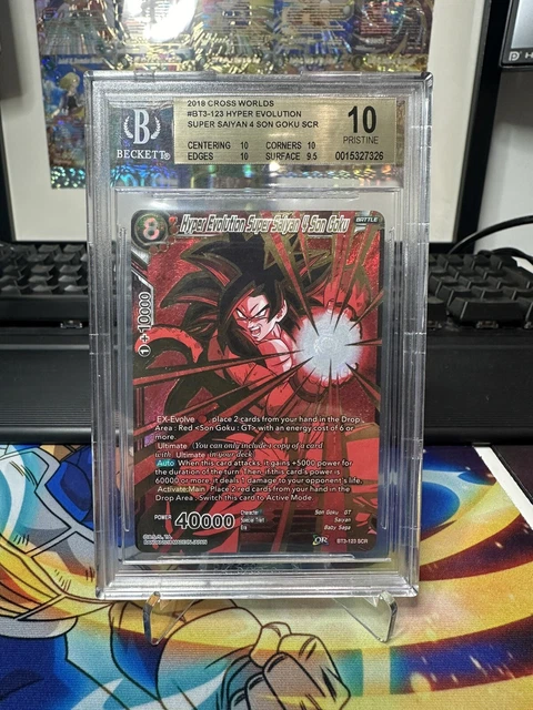 DRAGON BALL SUPER 2018 Cross Worlds BT3 BGS 10 SCR Hyper Evolution SS4 Son Goku $350.00 ...