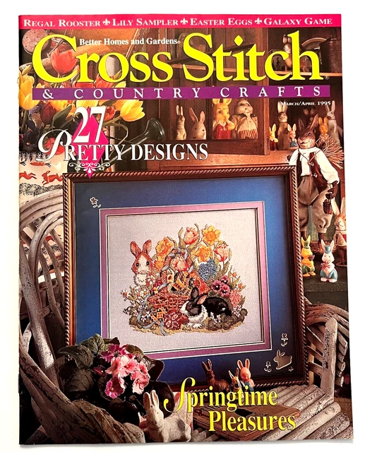 CROSS STITCH COUNTRY Crafts Magazine Easter Eggs Bunny Rabbits Spring ...