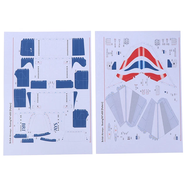 1:144 BOEING 747 Aircraft Civil Aviation Airliner DIY 3D Paper Card ...