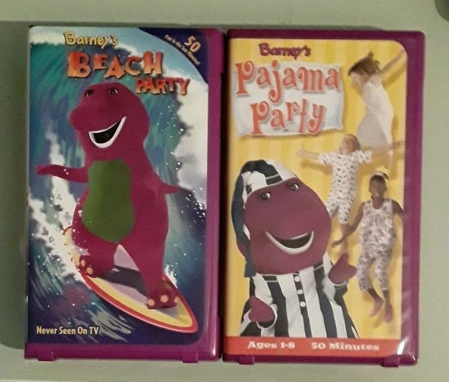 LOT DE BANDES VIDÉO VHS BARNEY'S PYJAMA PARTY / BEACH PARTY barneys EUR ...