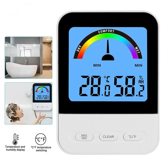 LCD HUMIDITY METER Monitor Sensor Wall-mounted Indoor Thermometer ...