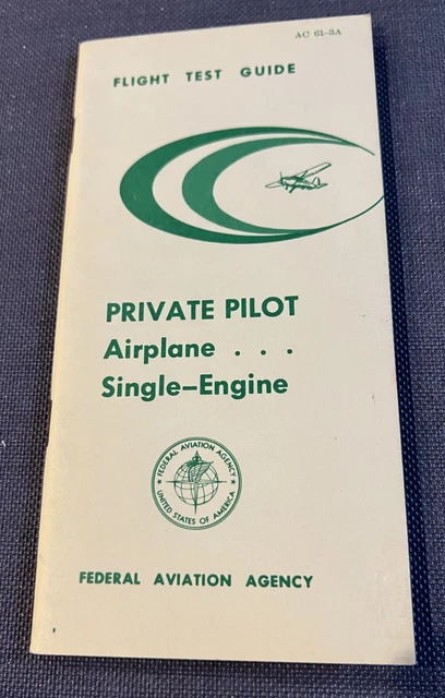 VINTAGE FAA 1966 Flight Test Guide Private Pilot Airplane Single Engine ...