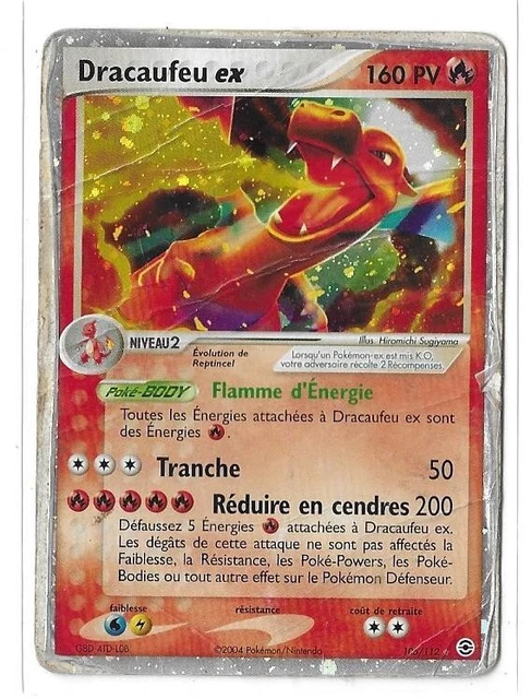 CARTE POKEMON DRACAUFEU Ex 160 Pv 105/112 Serie Rouge Feu Vert Feuille ...