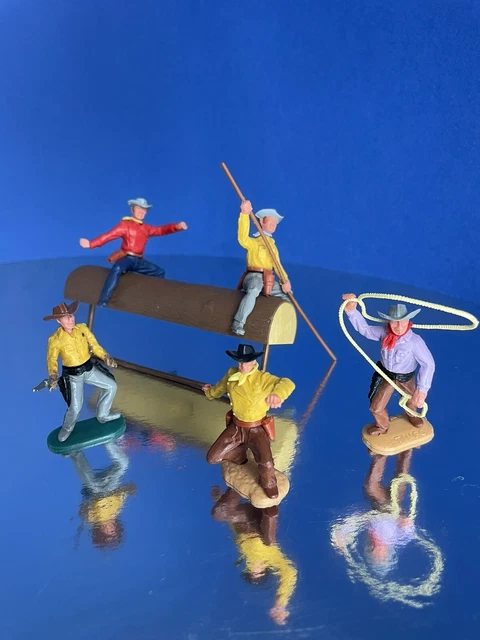 VINTAGE BUNDLE 5 x TIMPO TOYS COWBOYS 4th Series Log Raft & Running ...