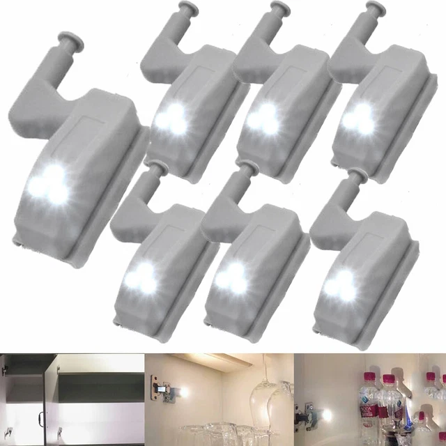 10X LED SENSOR Light Kitchen Cabinet Closet Cupboard Wardrobe Hinge Cold Lights £5.96 - PicClick UK