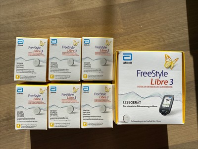 FREESTYLE LIBRE 3 Sensor 6 Piece and Reader Original Packaging £389.32 ...