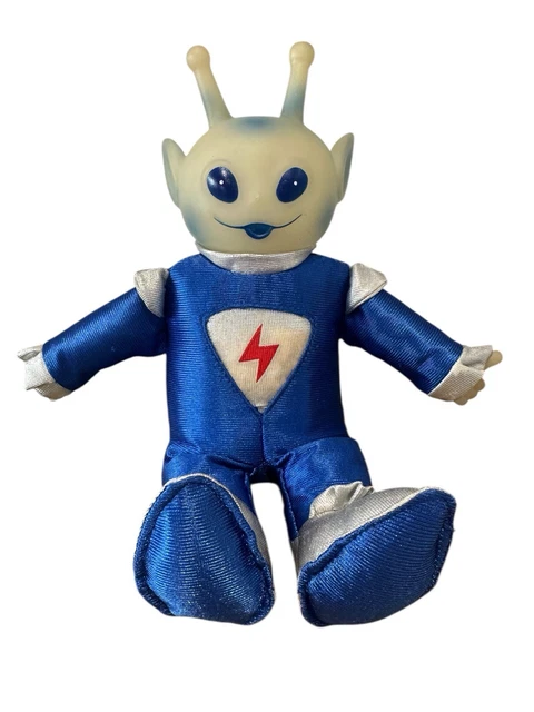 RARE VINTAGE 90S Talking Light Up Alien Space Pals Toy 10" Blue Vinyl ...