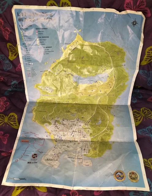 RARE ORIGINAL GTA San Andreas Wall Map Double Sided £3.99 - PicClick UK