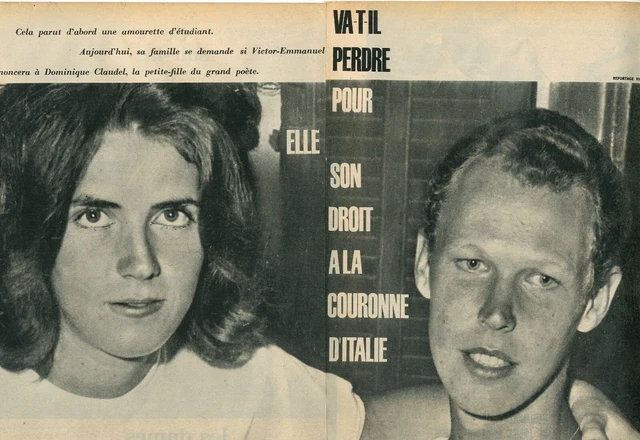 COUPURE DE PRESSE Clipping 1960 Victor Emmanuel & Dominique Claudel (6 ...