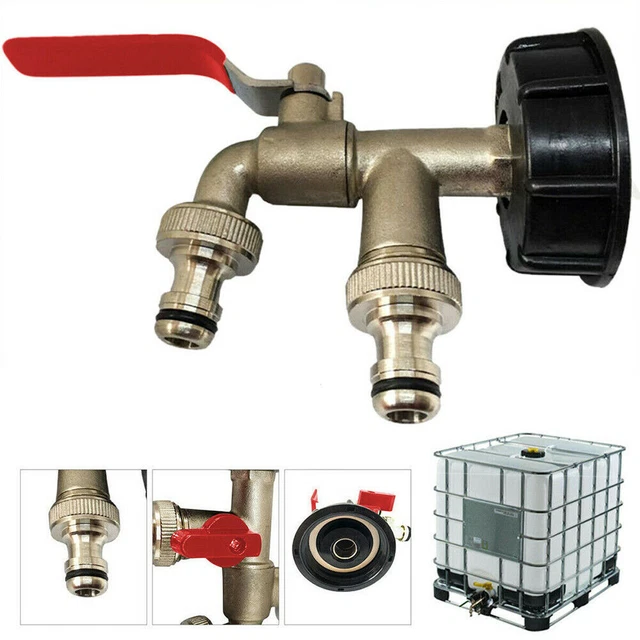 IBC ADAPTER 1000L Water Tank Outlet Fitting Connector Adapter Tap ...