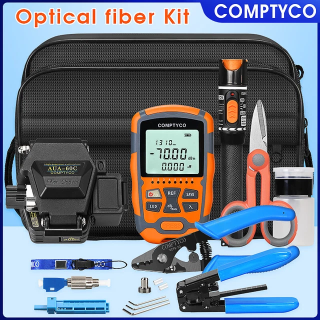 FIBER OPTIC FTTH Tool Kit Cutter Cleaver M7 OPM visual fault locator ...