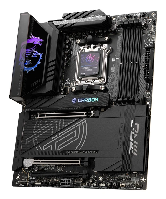 MSI MPG X870E CARBON WIFI motherboard AMD X870E Socket AM5 ATX £463.88 ...