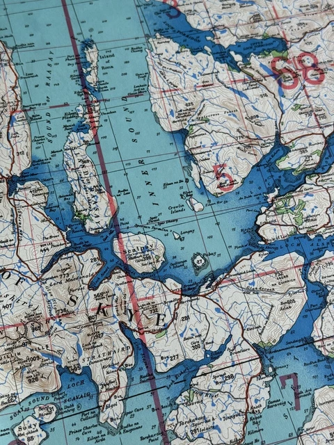 WWII GERMAN LUFTWAFFE “Fliegerausgabe” Aviator Map Skye And Outer ...