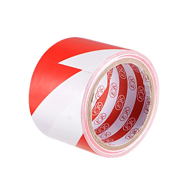 CAUTION WARNING STICKER Adhesive Tape PVC, 56 Ft x 2.8 Inch(LxW), Red ...