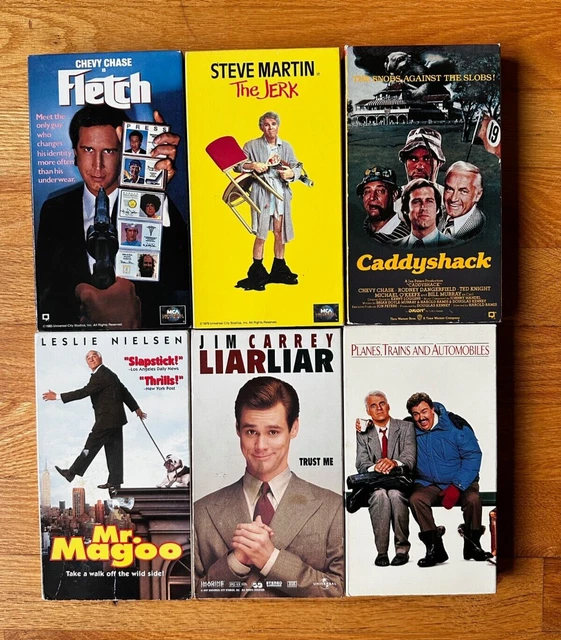 COMEDY VHS LOT 6 - Steve MARTIN Chevy CHASE Leslie NIELSEN CARREY CANDY ...
