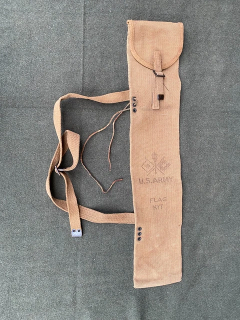 Original Genuine Ww1 Us Army Signal Corps Webbing Flag Kit Bag 1918