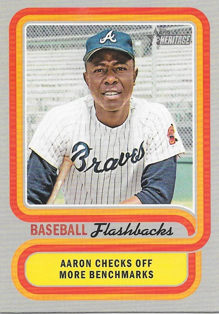 2019 TOPPS HERITAGE HANK AARON Baseball Flashbacks - ATLANTA BRAVES - # ...