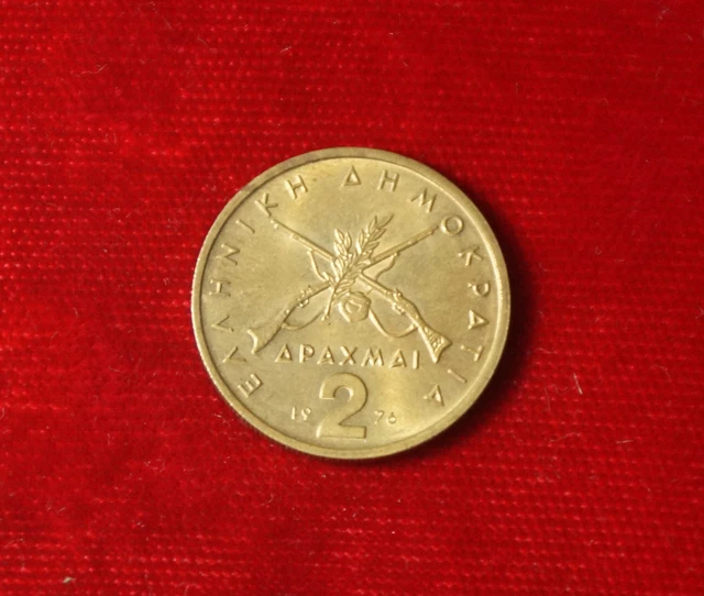 MÜNZE COIN GRIECHENLAND 2 Drachme Apaxmai 1976 Gewehre EUR 2,99 ...