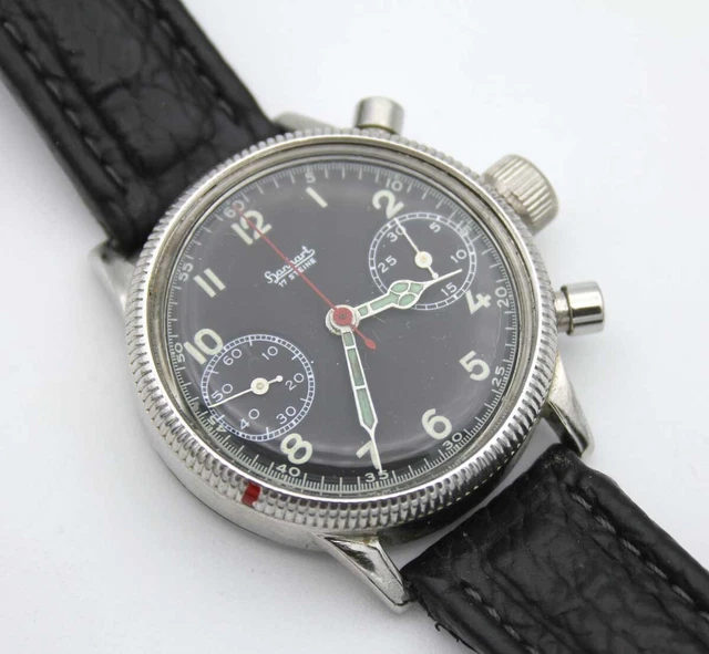 HANHART FLIEGER FLYBACK Chronograph Cal 41 WW2 Military Original ...