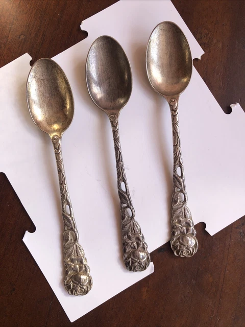 3 VINTAGE EUROPEAN 800 Silver Spoon 3471 $65.00 - PicClick AU