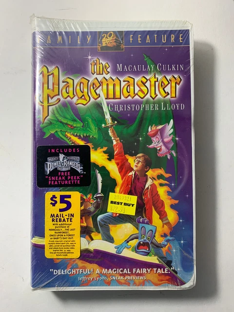 THE PAGEMASTER 1994 VHS BRAND NEW SEALED FAST 90's Animation Macaulay ...