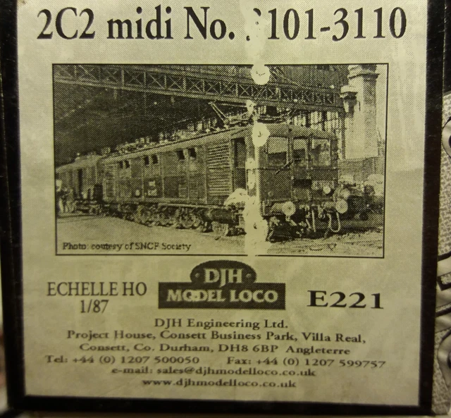 MODEL LOCO E221 Locomotore elettrico 2C2 midi N° 3101-3110 SNCF scala ...