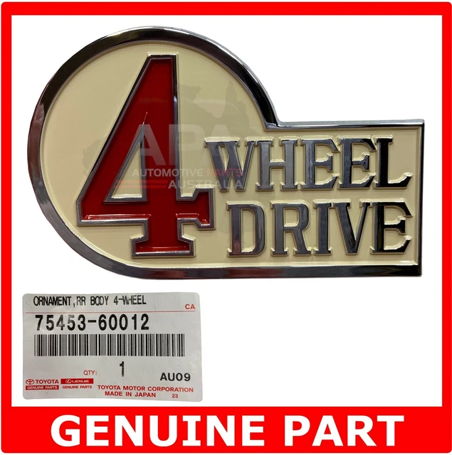 GENUINE TOYOTA LANDCRUISER 40 Series 4WD 4 Wheel Drive Rear Body Badge ...