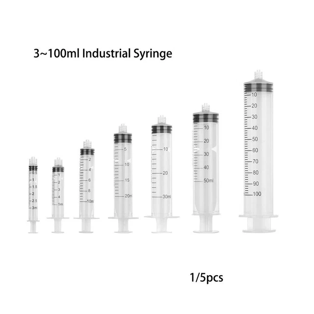 TOOL LIQUID DISPENSER Measuring Syringes Plastic Syringe Transparent ...