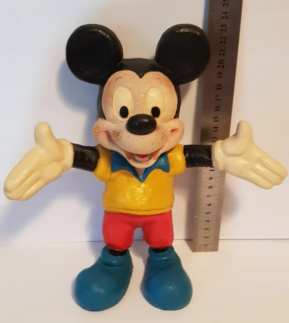 VINTAGE BENDY FOAM Mickey Mouse Poseable Toy 11” Disney Figure Bendie ...