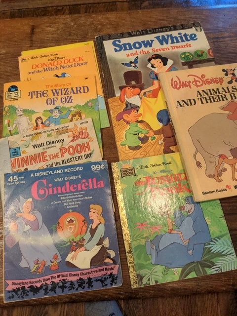 VINTAGE WALT DISNEY Book Lot - 1969-1983 - Snow White - Cinderella ...