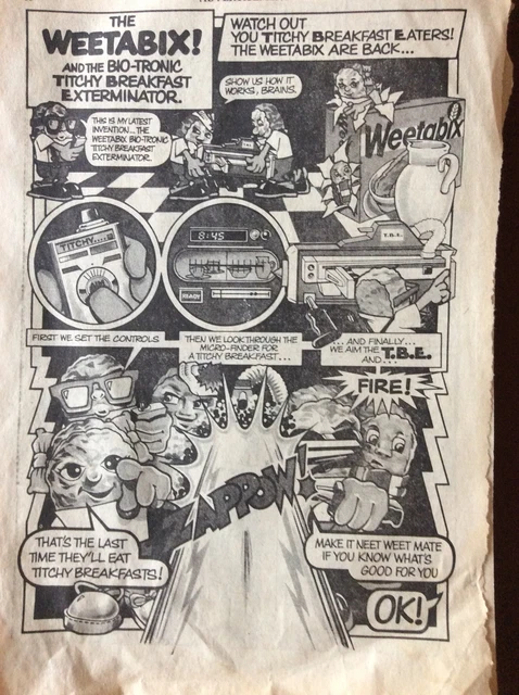N9A EPHEMERA 1980S Advert Weetabix The Bio Tronic Breakfast £2.65 ...