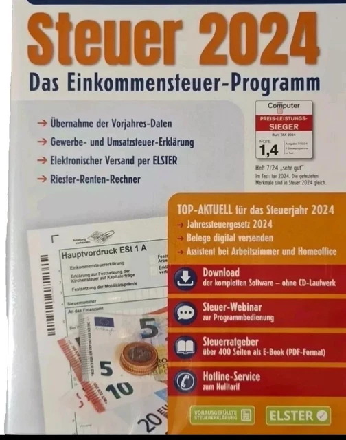 ALDI STEUER 2024 - Steuererklärung für Steuerjahr 2024 - Downloadcode - Ohne CD! EUR 8,79 ...