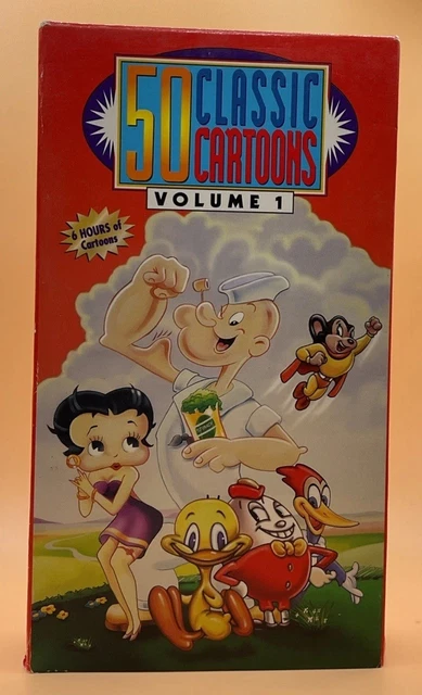 50 CLASSIC CARTOONS Volume 1 VHS 1997 Release 6 Hours **Buy 2 Get 1 ...