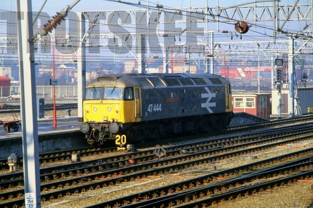 35MM SLIDE BR British Rail Diesel Loco 47444 Class 47 Crewe 1987 ...