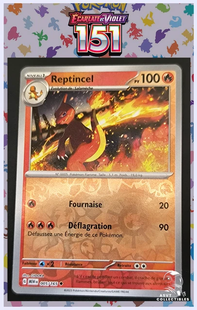 REPTINCEL 005/165 REVERSE Unco Ecarlate Violet 3.5 MEW 151 FR Carte Pokémon EUR 2,74 - PicClick FR