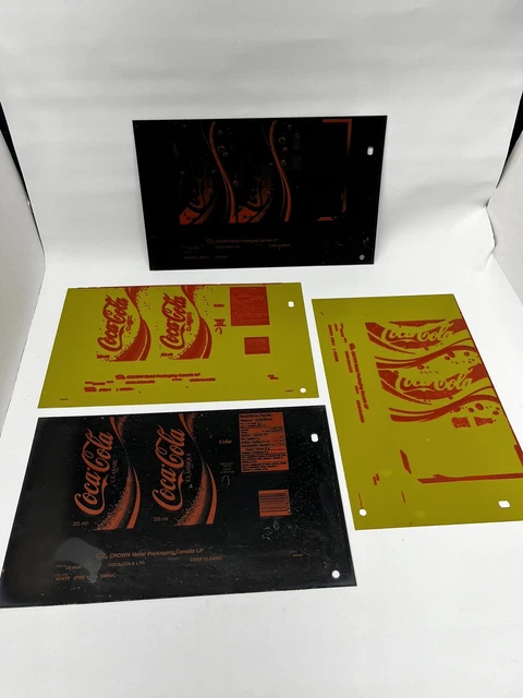 COCA COLA CLASSIC Can Printing Press Test Plates Set Of 5 $85.00 ...