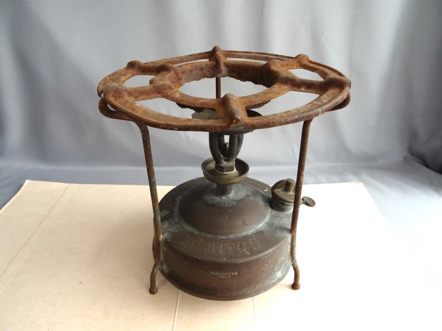 VINTAGE BRASS MONITOR Paraffin Stove - British Made - spares or ...