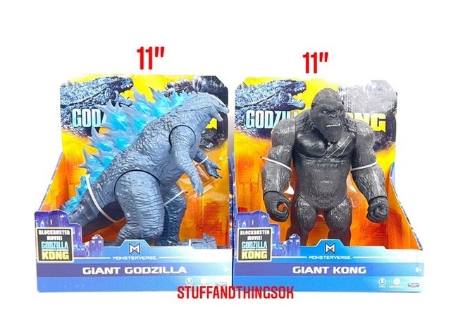 LOT OF 2 Monsterverse GIANT GODZILLA VS GIANT KING KONG 11" XL Figures ...