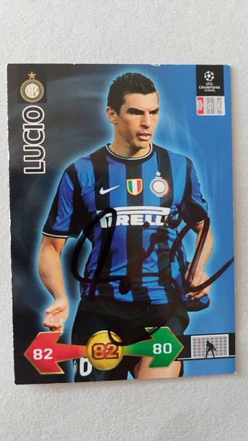 LUCIO - SIGNIERT - Panini Card CL Champions League Inter Mailand ...