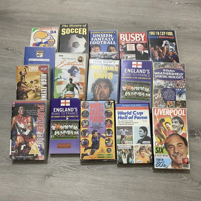 VINTAGE VHS LOT Bundle Sport AFL & Soccer Video Tapes 80s 90s AFL ...