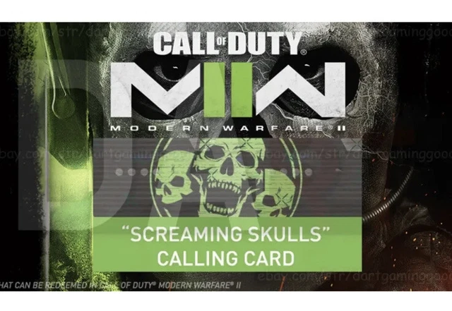 CALL OF DUTY Screaming Skulls Calling Card Code EXCLUSIVE $86.54 ...