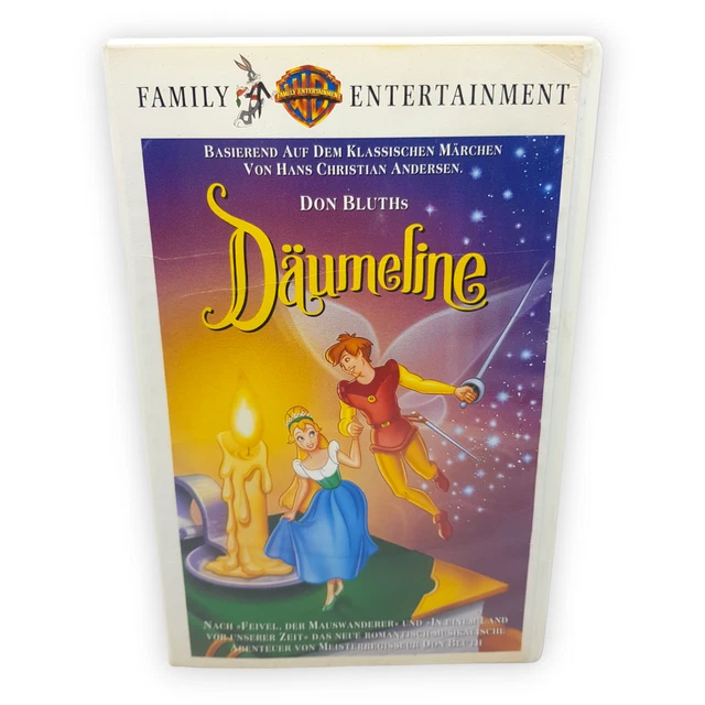 DÄUMELINE VHS VIDEO Kassette Warner Bros Don Bluth Hans Christian ...