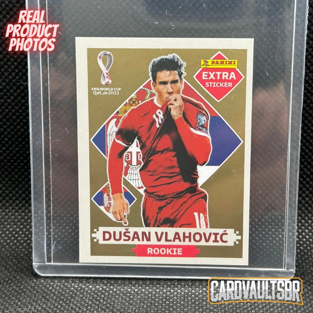 RARE PANINI FIFA World Cup Qatar 2022 - GOLD Extra Sticker Dusan Vlahovic £26.01 - PicClick UK