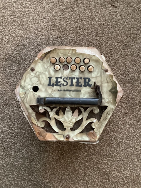 LESTER OLD ANTIQUE Squeeze Box, Concertina, Accordion £10.00 - PicClick UK