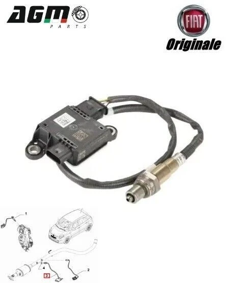 SENSORE PARTICOLATO GAS Scarico Originale Fiat 500X Renegade Compass ...