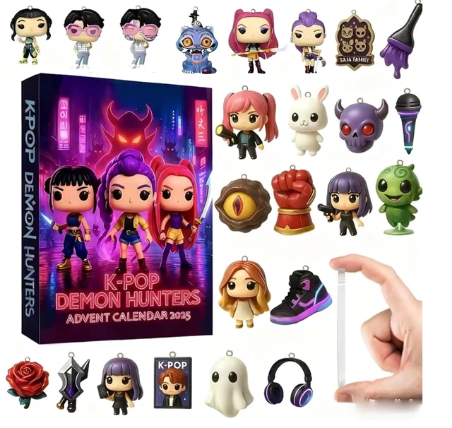 CALENDRIER DE L'AVENT Figurines surprises K-pop Demon Hunters advent ...